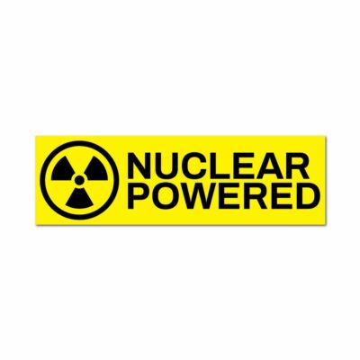 Nuclear Powered Sticker Decal Happy Laptop Funny Joke Bumper Stupid | eBay