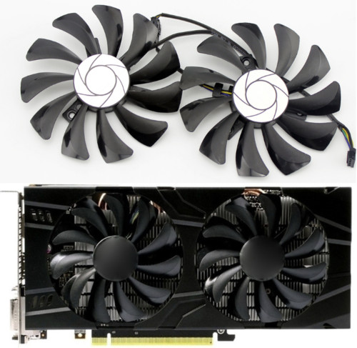 Pair Fans Cooler Fan For MSI GeForce GTX1060 GTX-1060-6GT-OC P106 ...
