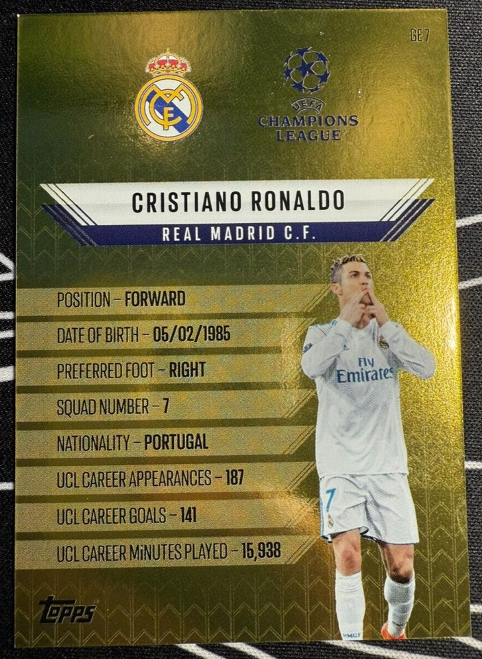 2024-25 Topps Match Attax CL Gold Edge Edition Cristiano Ronaldo GE7 | eBay