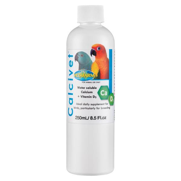 Calcivet - Liquid Calcium with Vitamin D3 Supplement for Birds (100 mL ...