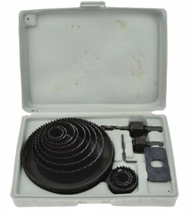 16-tlg Lochsägen Satz 19-127mm Set Lochsäge Dosenbohrer Lochbohrer ...