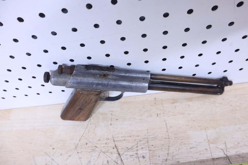 Rare Antique Vintage Apache Fireball .22 Cal. Pellet Pistol W/ Wooden ...
