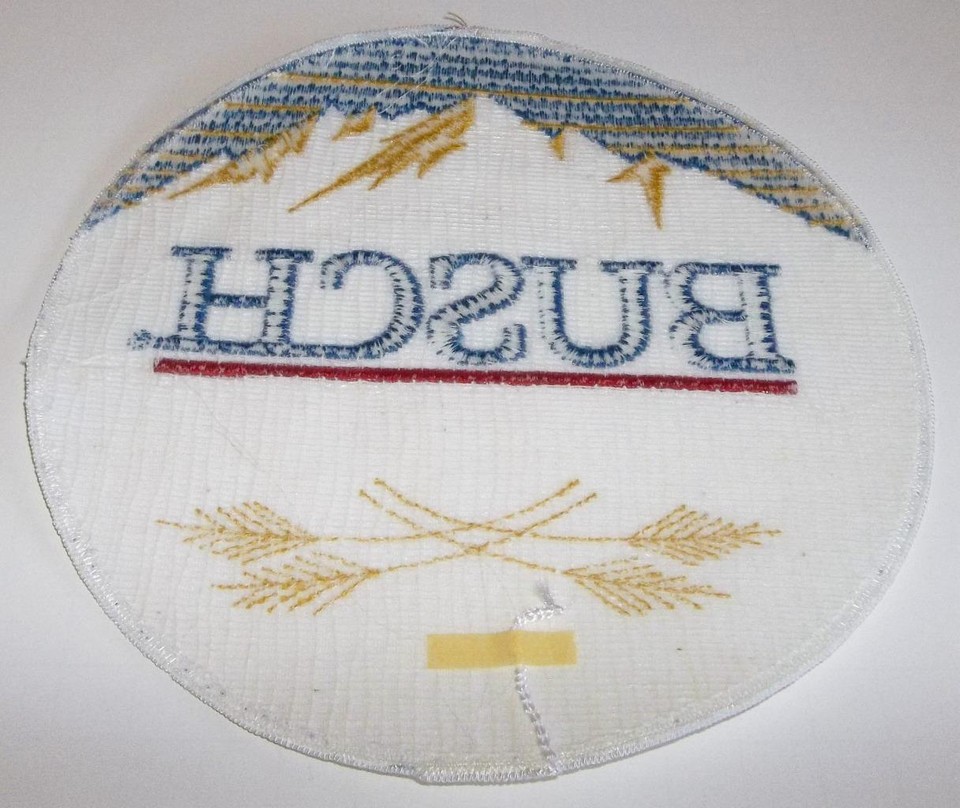 Vintage Busch Beer. Embroidered Employee Jacket Patch 7 Inch NOS | eBay