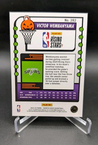 2023-24 Panini Haunted Hoops #282 VICTOR WEMBANYAMA GRFEEN SLIME RC ...
