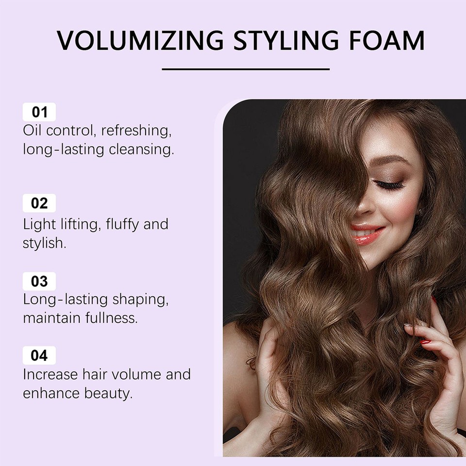Hair Mousse Hair Styling Mousse Volumizing Lightweight Spray Foam 100ml ...