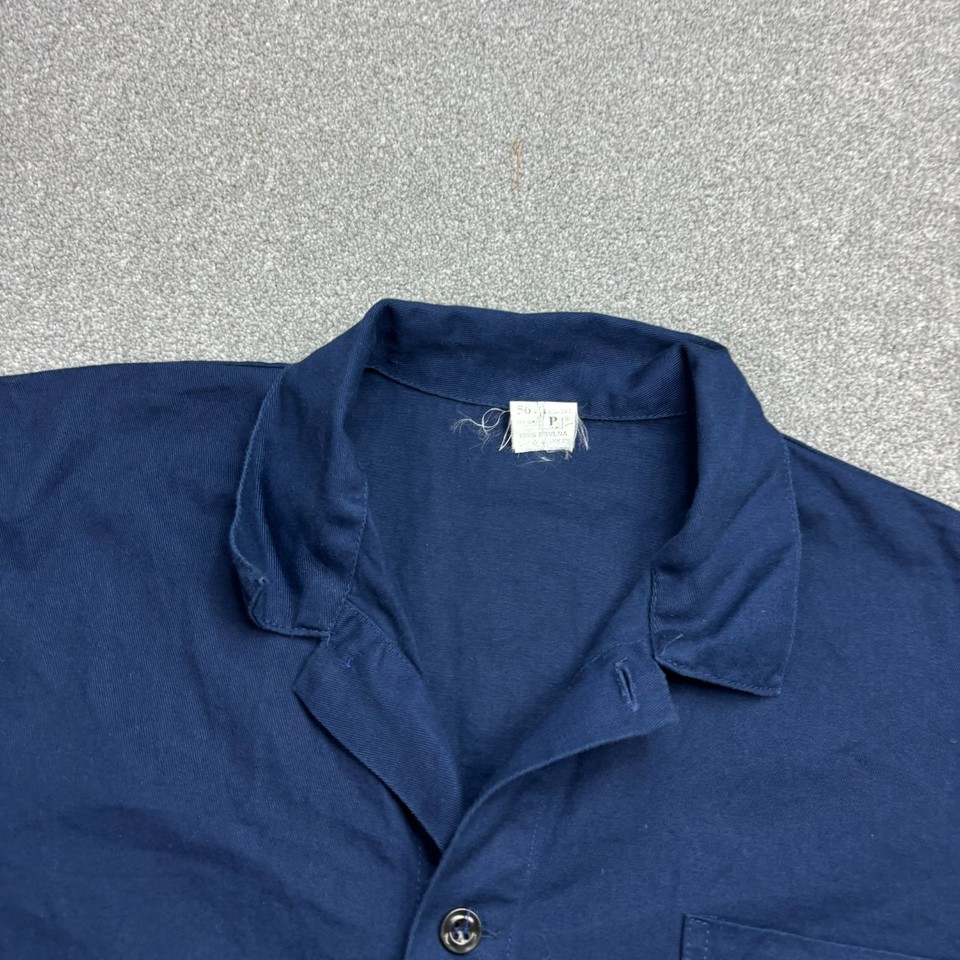 French Jacket Adult Extra Large Blue VTG Chore Utility Work Wear ...