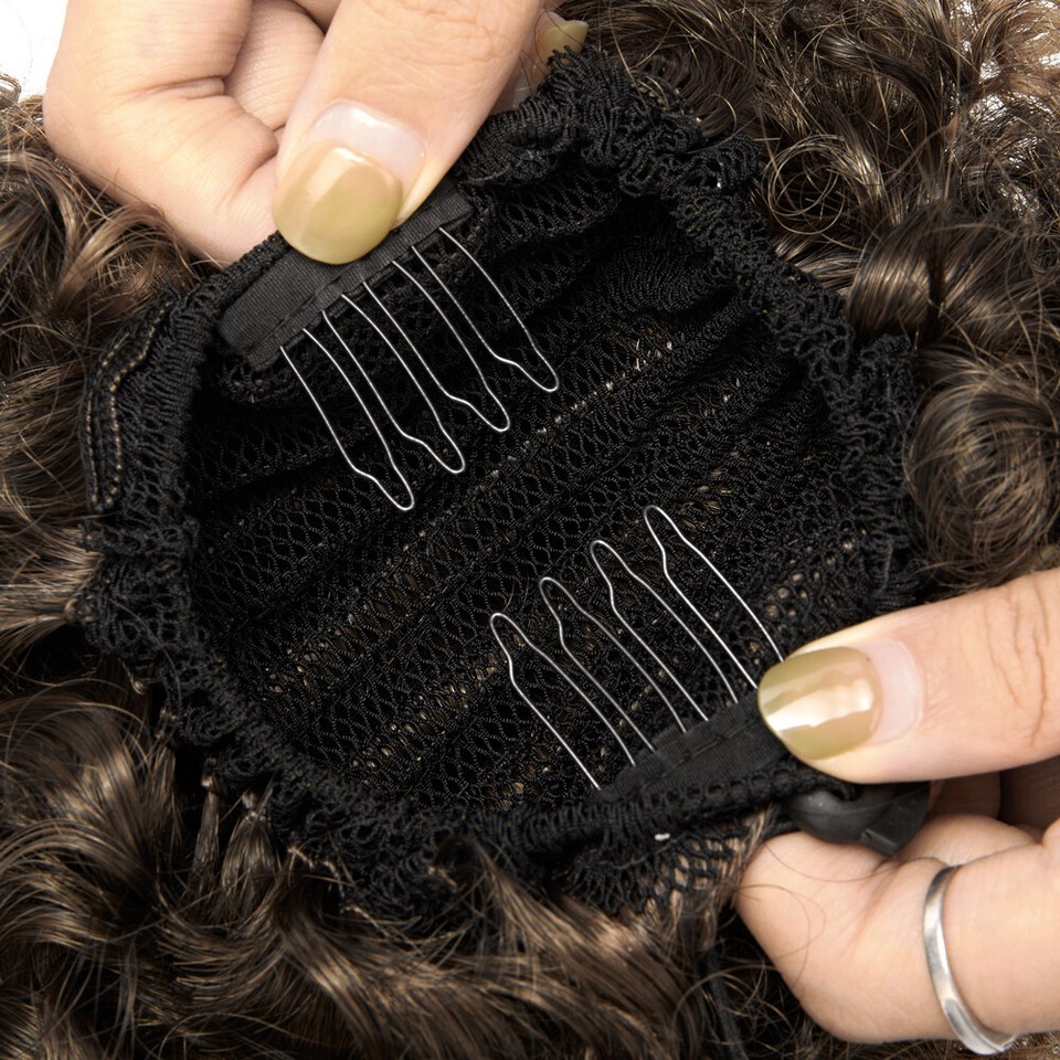 6/8/10 inch Afro Kinky Curly Puff Drawstring Short Puffs Ponytail Bun HairPieces | eBay