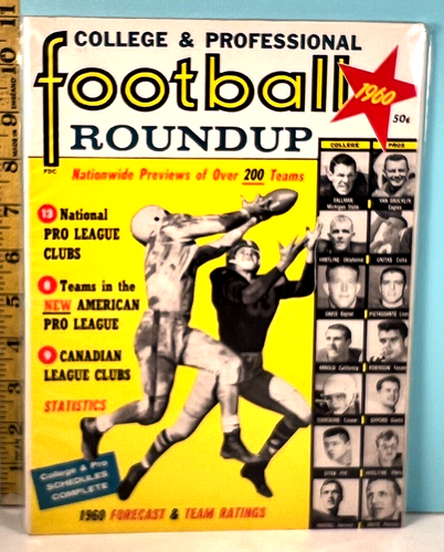 🔥1960 FDC College & Pro Football Roundup Magazine HI GRADE🔥 | eBay