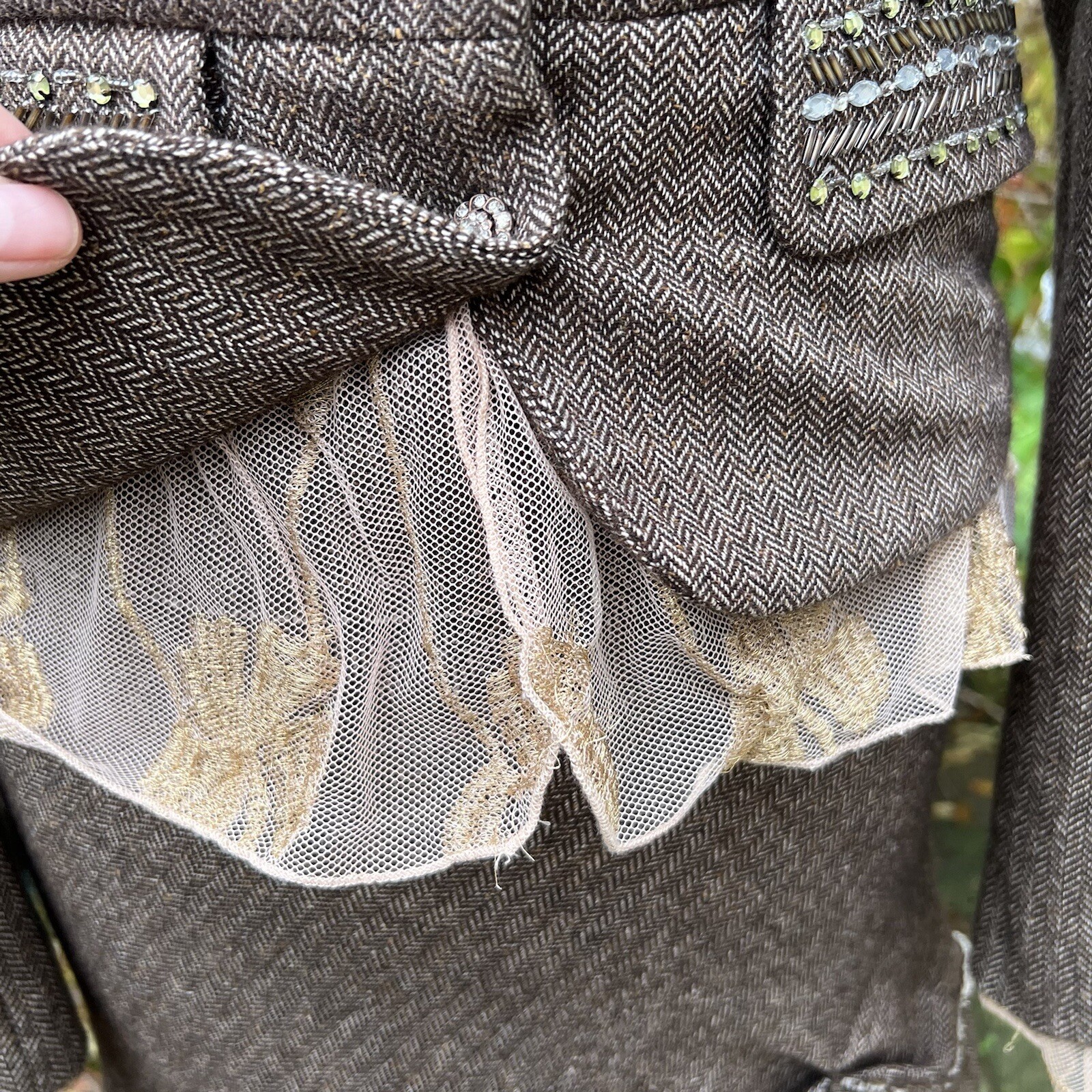 S‘ Nob Snob By Sans Noblesse 2 Piece Suit Blazer Skir… - Gem