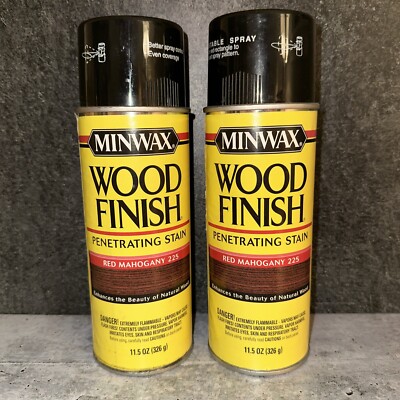 Minwax Wood Finish Aerosol Penetrating Stain Spray Red Mahogany 225 11. ...