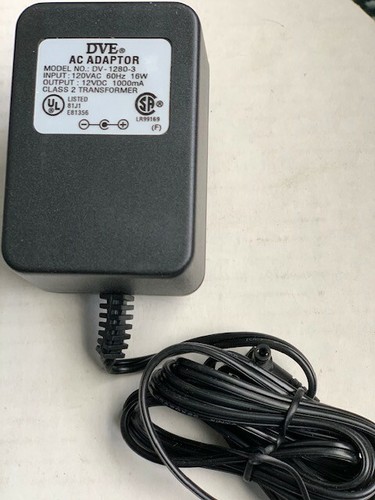NEW DVE AC Adapter Power Supply DV-1280-3 Charger Output: 12V 1000mA | eBay