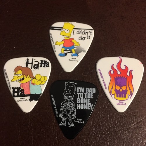 Simpsons 🎅🏿Rare Guitar Pick Collection & Bonus Interactive Figurine🎭 | eBay