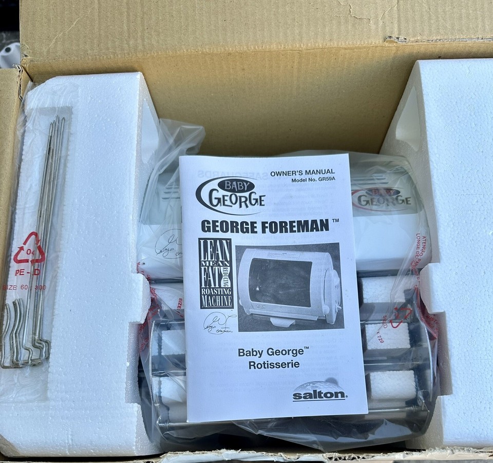 George Foreman “Baby George” Rotisserie Oven / White / Brand New - See ...