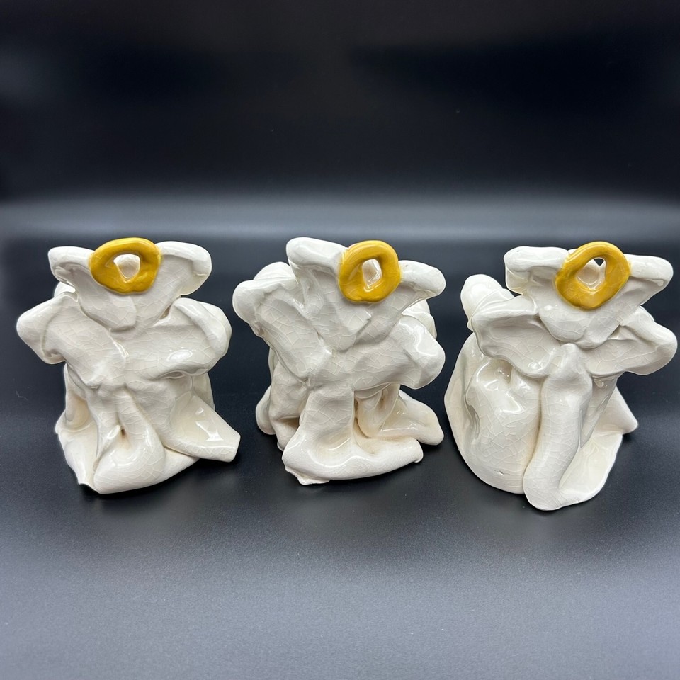 Robin Russell Ceramics Angel Bunny Choir Set of 3 | eBay