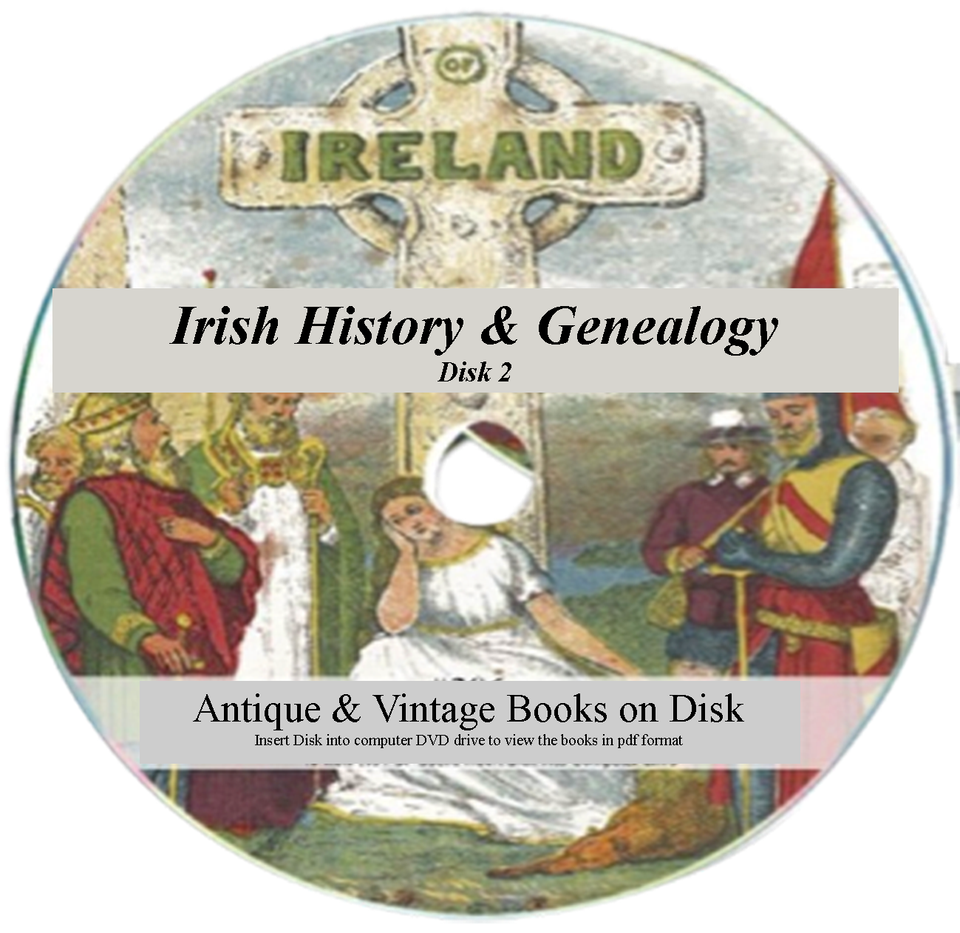 Irish History Genealogy 450 Rare Books Family Tree Gaelic Folklore USA ...