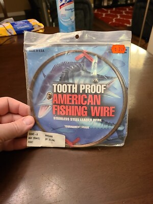 AFW TOOTH PROOF STAINLESS STEEL LEADER-Single Strand Wire-86LB Test ...