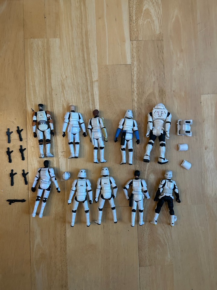 Star Wars Lot of 10 Clone Troopers Stormtroopers Commander Cody Joker ...