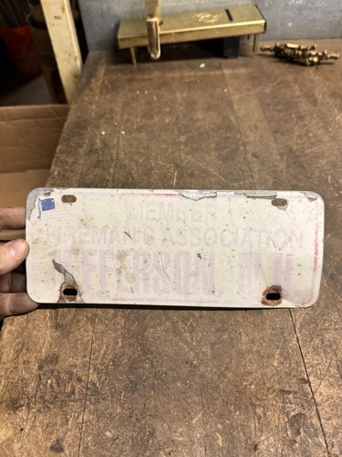 Member Fireman’s Association Fire Dept Jefferson NH License Plate Tag ...