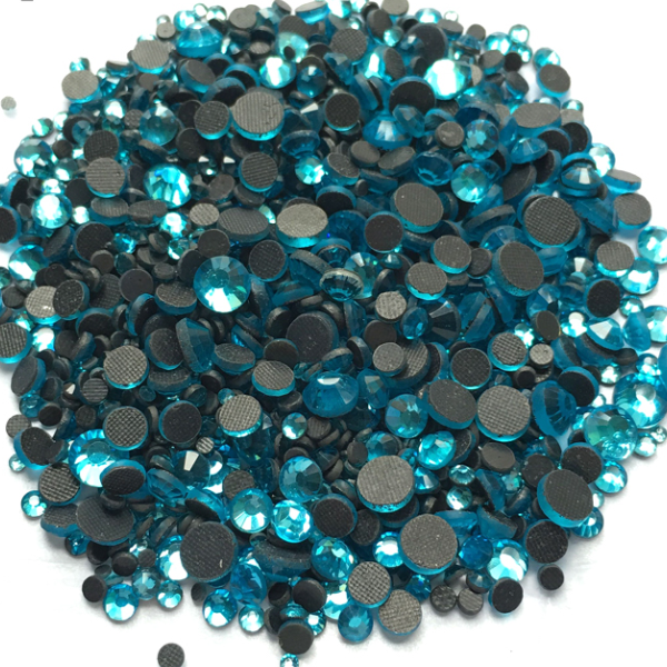 1440pcs Hot-Fix Iron-On Flat-Back Beads Rhinestones Multi Color & Size ...
