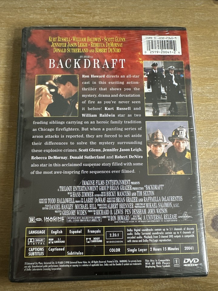 Backdraft (DVD, 1991) 25192004124| eBay