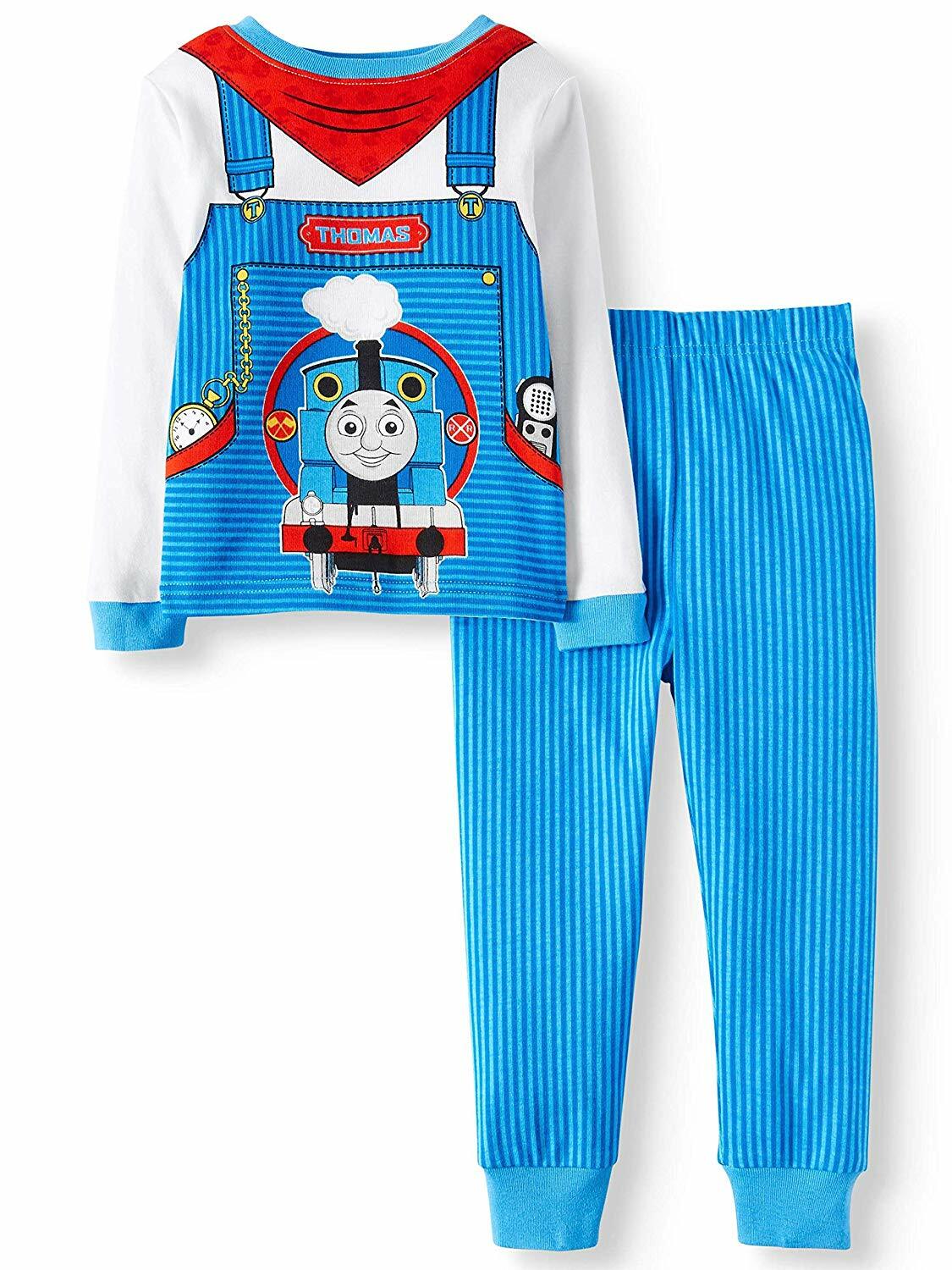 Thomas The Train 2 PC Long Sleeve Tight Fit Cotton Pajama Set Boy Size ...