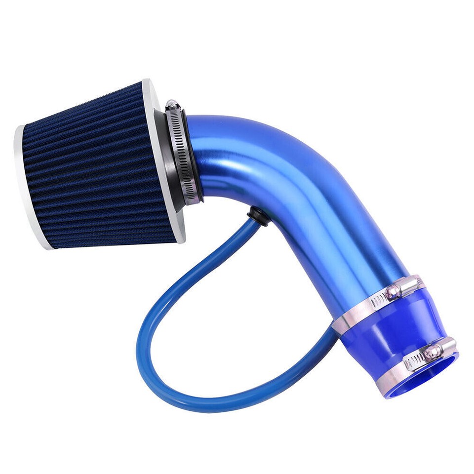 3" 75MM Blue Car Cold Air Intake Filter Induction Pipe Power Flow Hose ...