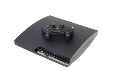 (MA5) Sony PlayStation 3 Slim PS3 160GB Black Console Gaming System ...