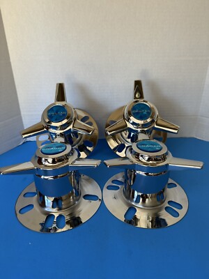 (4) NEW 3 BAR SPINNER CENTER CAPS 5 LUG CRAGAR SST VINTAGE WHEELS 3.17 ...
