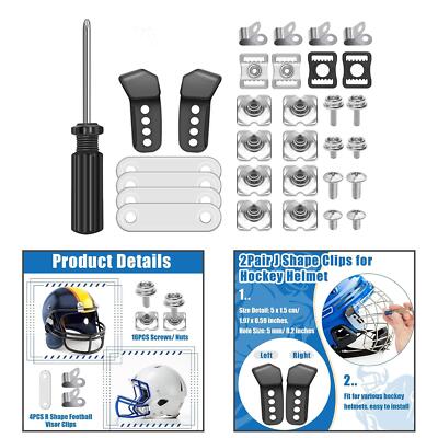 31x Football Helmet Repair Kit Helmet Hardware for Ice Hockey Baseball ...