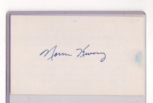 NORMIE NORM KWONG SIGNED 3x5 INDEX CARD AUTOGRAPH CFL FOOTBALL HOF ...