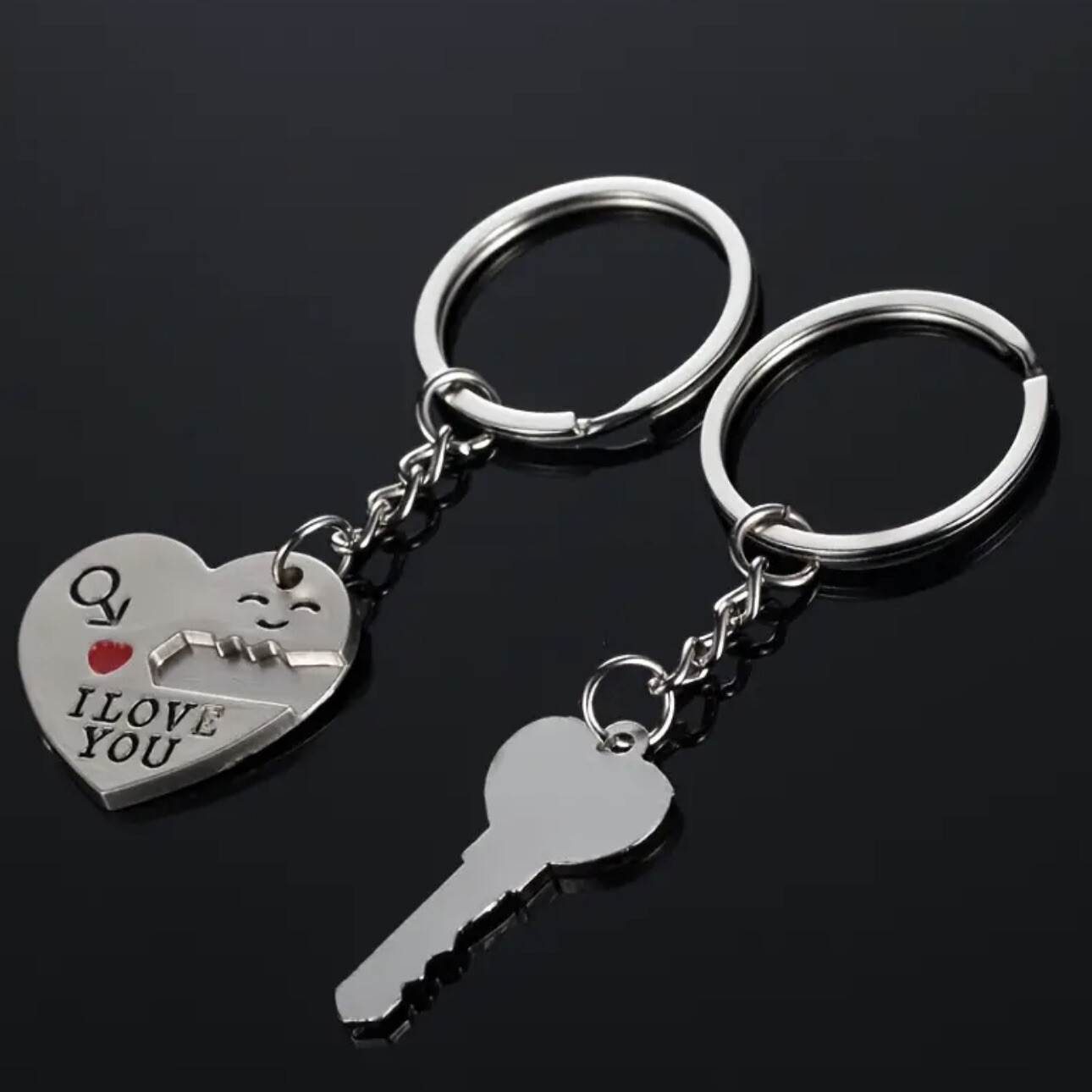 2 Piece Set I Love You Matching Keyrings / Keychains | eBay UK