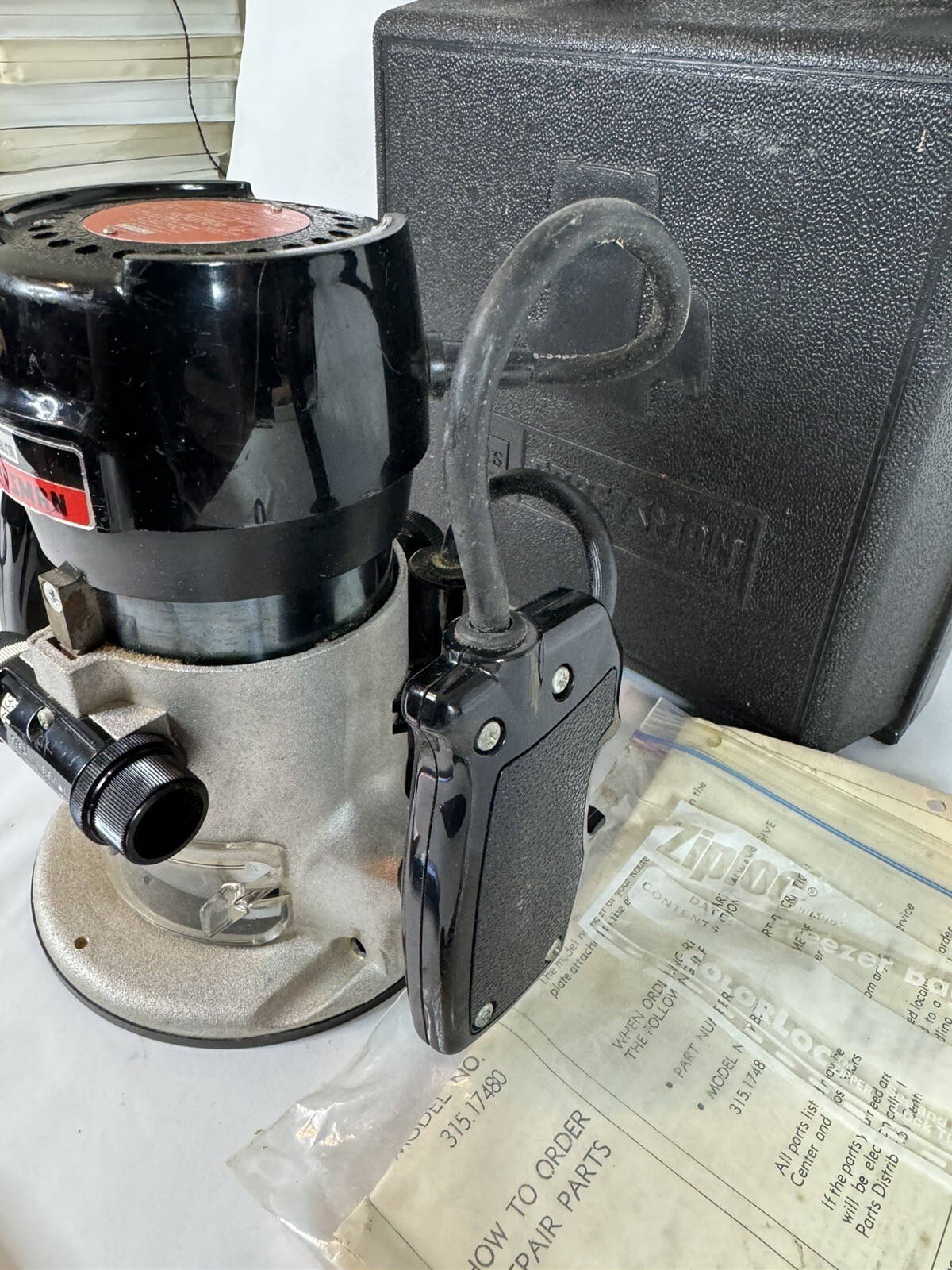 Vintage Sears Craftsman Router Model 315.17480 with Carry Case - Tested ...