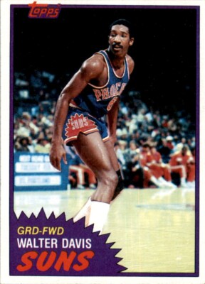 1981-82 Topps Basketball Walter Davis (G) Phoenix Suns #33 | eBay