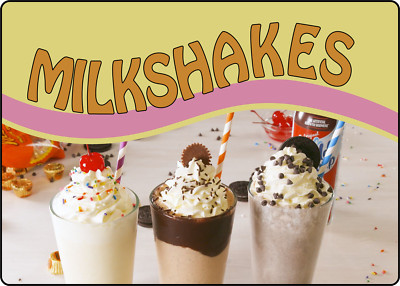 MILKSHAKES | Laminated Vinyl Decal Sticker Label | eBay