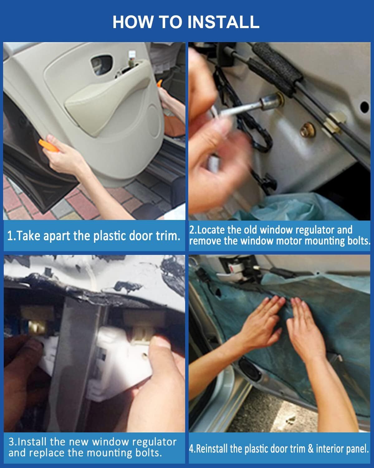 Rear Driver Side Window Regulator w/ Motor for BMW 325i 328i 323i 325Xi ...