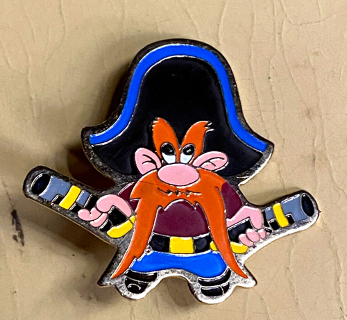 Vintage Enamel Yosemite Sam Gold Tone Pin Brooch 1 1/2" | eBay