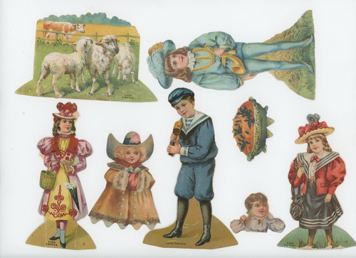 1880's-90's Victorian Paper Toy Doll Lot Of 8 P95E | eBay