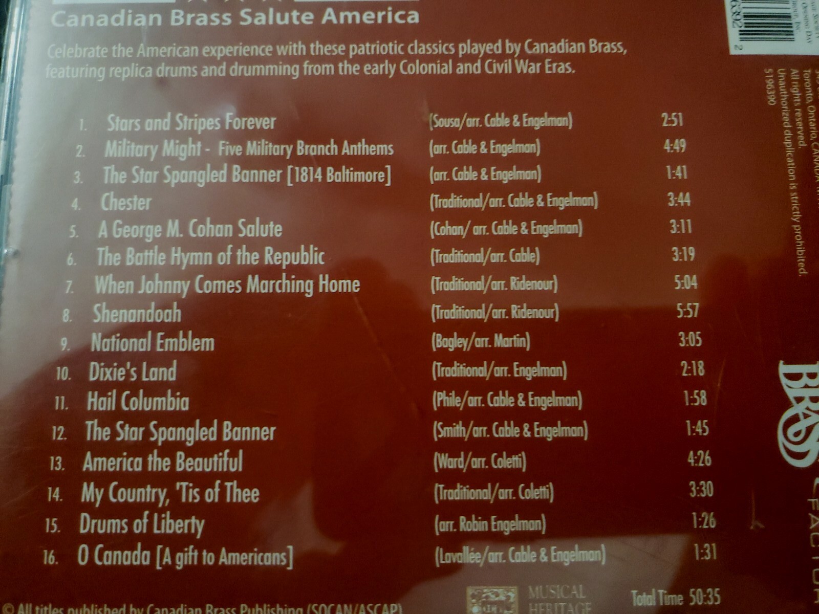 Stars & Stripes (CD, Opening Day Recordings) Canadian Brass | eBay