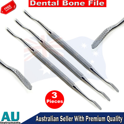 Dental Bone File Dental Oral Surgery Double Ended Instruments Set of 3 ...