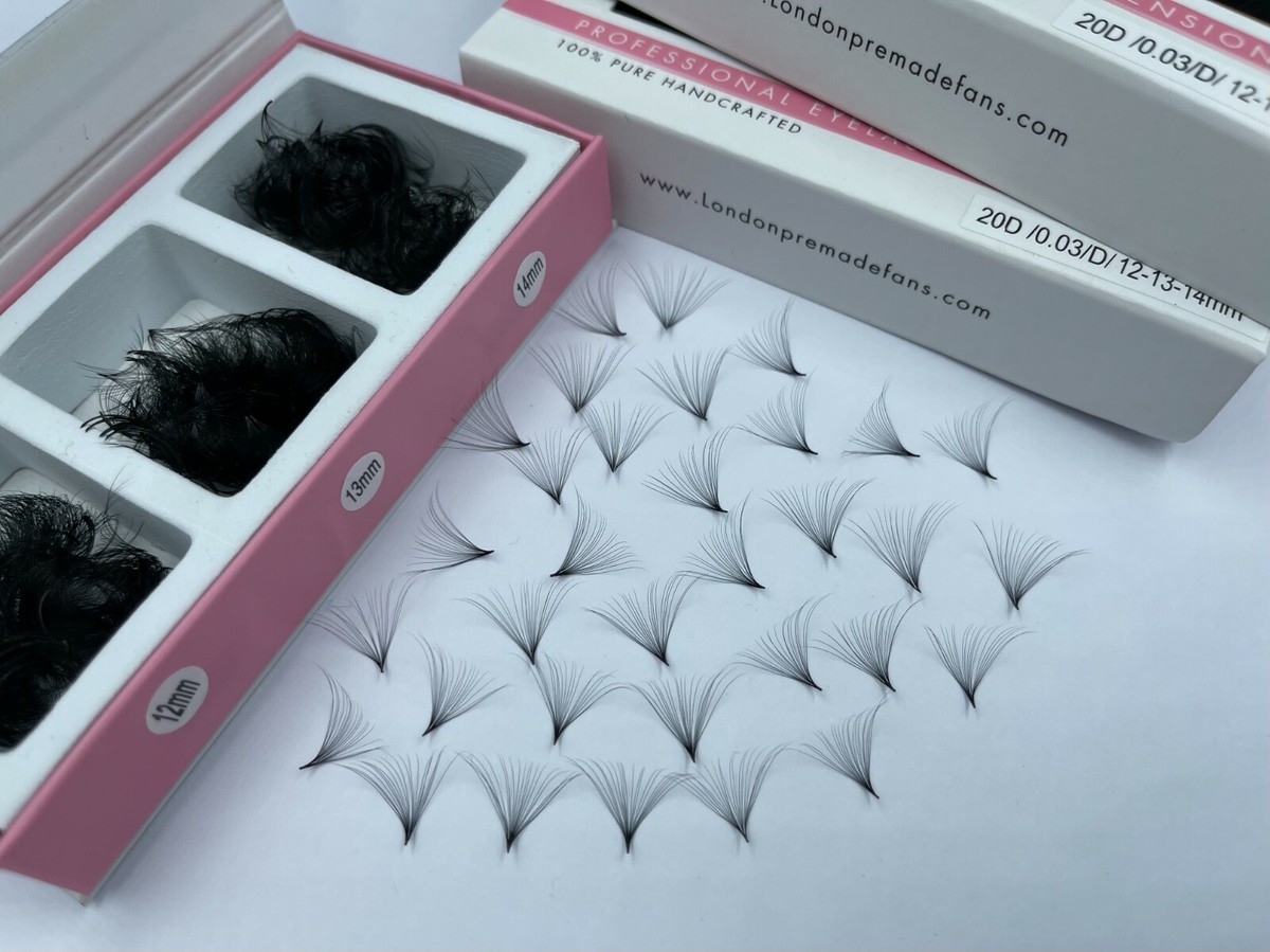 Premade Eyelash Fans Ultra Mega Volume Russian Lash Fans | 20D 0.03 ...