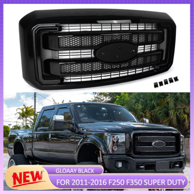 Gloss Black Front Grille Platinum Style For 2011-2016 Ford F250 F350 ...