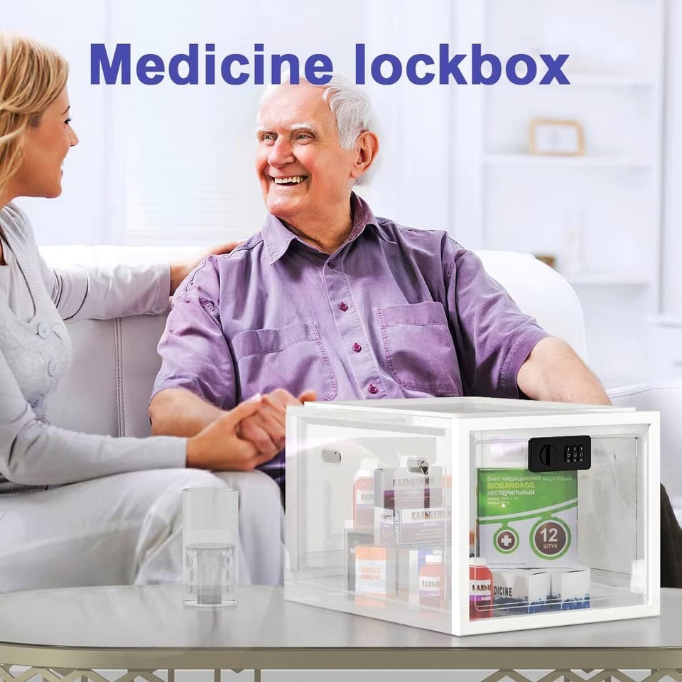 Medicine Storage Box with Lock Lockable Box For Food Refrigerator ...