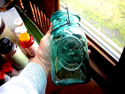 VINTAGE QUART BALL JAR BICENTENNIAL 1776 1976 BLUE WIRE BALE A3 USA. MINTY! | eBay