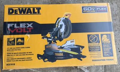 DeWalt DCS781B FLEXVOLT 60V 12in Cordless Sliding Miter Saw! NEW IN BOX ...