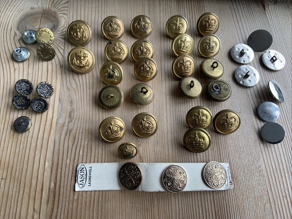 Joblot Of Brass Buttons…Wathen Gardiner Bristol / Overhoff.. | eBay UK