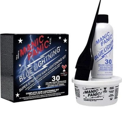 Manic Panic Blue Lightning Hair Bleach Kit - 30 Volume Developer ...