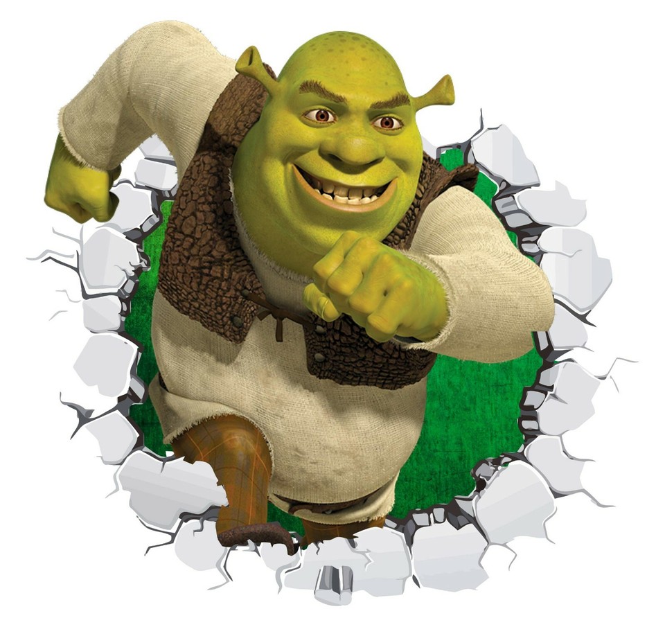 Shrek Wall Decal 3D Art Stickers Vinyl Room Bedroom Mural Kids Nursery ...