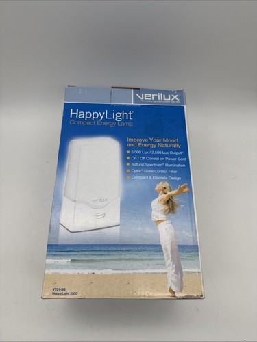 Verilux Happy Light VT01-SB Full Spectrum Lamp Therapy Compact | Open ...