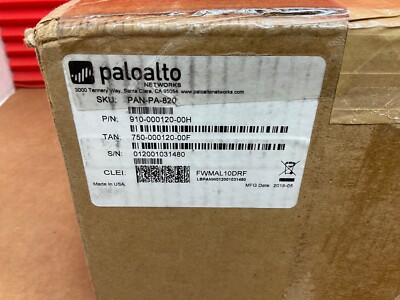 Palo Alto Networks Enteprise Firewall PAN-PA-820 BRAND NEW SEALED ...