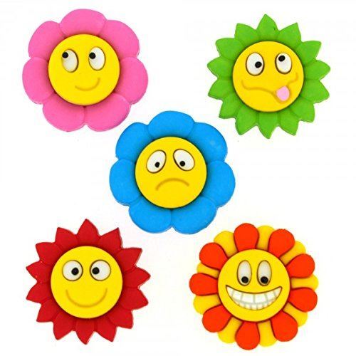 How U Doin Daisy Face Shank Buttons Sewing Notions | eBay
